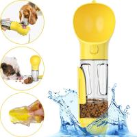 China 300ml Detachable 2 In 1 Dog Water Bottle with Food Container & Poop Shovel for sale