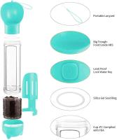 China 4 In 1 500ml Dog Travel Water Bottles Leak Proof Dog Water Food Dispenser for sale