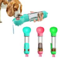 China Hallupets Portable Dog Water Bottle Leak Proof 4 In 1 For Drinking And Eating Combo Cup for sale