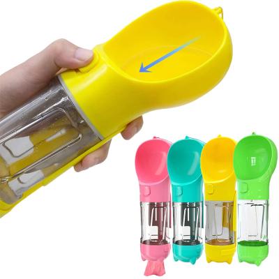China 500ML Portable Dogs Travel Water Bottle Cup Dispenser Pet Drinking Bowl for sale