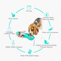 China BSCI Leak Proof 2 In 1 Dog Water Bottle Puppy Water Dispenser with Poop Shovel for sale