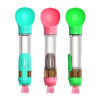 China 4 In 1 300ml Dog Water Bottle With Food Water Storage Foldable Dog Water Bottle for sale