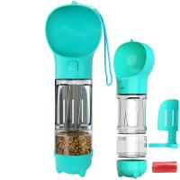 China 4 In 1 300ml Dog Water Bottle With Food Water Storage Foldable Dog Water Bottle for sale