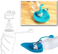 China Collapsible Silicone Dog Water Bottle Eco Friendly Leaf Shape for sale