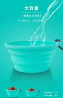 China BB Green Outdoor Collapsible Silicone Dog Water Bowl For Walking Hiking Traveling for sale
