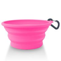 China 365ml 685ml Silicone Collapsible Dog Water Bowl For Outdoor Activities for sale