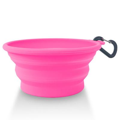 China 365ml 685ml Silicone Collapsible Dog Water Bowl For Outdoor Activities for sale