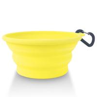 China Travel 100% Pure Silicone Dog Bowl Foldable For Journeys Hiking Kennels & Camping Dogs Feeding Bowls for sale