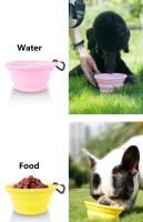 China Outdoor Silicone Travel Water Bowl For Dogs Cat Dog Food And Water Bowl for sale