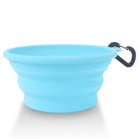 China Outdoor Collapsible Puppy Food And Water Bowls Leak Proof With Carabiner Clip for sale