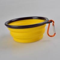 China Colorful Lightweight Collapsible Silicone Dog Bowl For Outdoor Training Puppy Feeding Bowl for sale