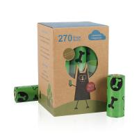 China Leak Proof Eco Friendly Poop Bags For Dogs Biodegradable Scented Poop Bags 18 Rolls In A Box for sale