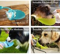 China Hallupets Silicone Dog Water Bottle Leak Proof Portable 2 In 1 Dog Bottle for sale