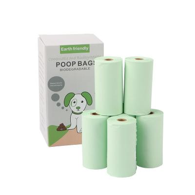 China 120 Eco Friendly Compostable Dog Poop Bags Biodegradable Bulk Leak Proof Degradable Dog Poop Bags for sale