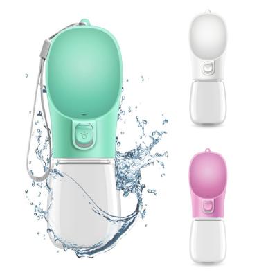 China Travel Drink Carre Cup Leak Proof Dog Bowl Water Bottle For Outdoor BPA Free  350ML for sale
