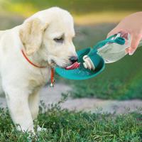 China Silicone Outdoor Portable Pet Water Bottle Leak Proof Design 580ML for sale
