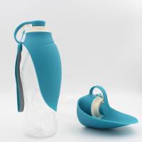 China Silicone Outdoor Portable Pet Water Bottle Leak Proof Design 580ML for sale
