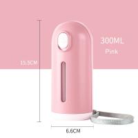 China 300ml 10 Oz Small Portable Travel Dog Water Bottle Of Sliding Cover Fall Proof Fountains for sale