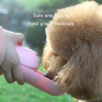 China 300ml 10 Oz Small Portable Travel Dog Water Bottle Of Sliding Cover Fall Proof Fountains for sale