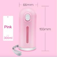 China Pink Foldable Dog Water Bottle Dispenser Small Dog Mini Portable pet Kettle for sale