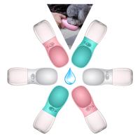 China ABS PC Foldable Dog Water Bottle 550ml Pets Water Dispenser For Pet Drinking for sale