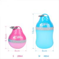 China Detachable Outdoor Silicone Dog Water Bottle And Bowl 400 Ml Pet Drinking Bottle for sale