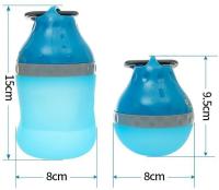 China Food Silicone Dog Water Bottle 7 Oz 14 Oz Love Style For Small Pets for sale