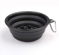 China Portable Slow Feeder Large Collapsible Dog Bowl 35oz For Food Water for sale