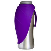 China Silicone Leaf Shaped Bowl Portable Pet Water Bottle Stainless Steel Puppy Hot Water Bottle for sale