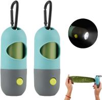 China Pill Shape LED Flashlight Pet Poop Dog Waste Bag Holder Dispenser for sale