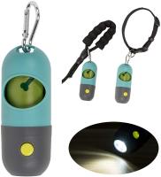 China Pill Shape LED Flashlight Pet Poop Dog Waste Bag Holder Dispenser for sale