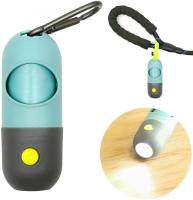 China Multipurpose Carrier Garbage Clean BSCI Dog Poop Bags And Dispenser With LED Lights for sale