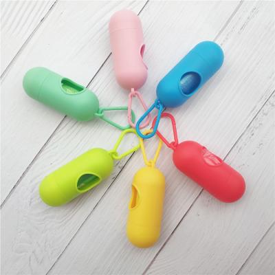 China Portable Silicone Dog Outdoor Poop Bag Dispenser Litter Trash Box Dog Poop Bag Holder for sale