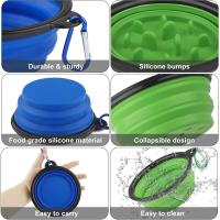 China Silicone Collapsible Slow eating Dog Water Bowl Portable Foldable For Feeding Watering for sale