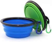 China Collapsible Solid Travel Dog Feeding Supplies Foldable Pet Accessories Carabiner for sale