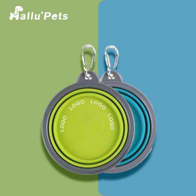 China Collapsible Silicone Foldable Pet Bowl Food Grade For Dog Feeding for sale