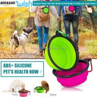 China Collapsible Silicone Foldable Pet Bowl Food Grade For Dog Feeding for sale