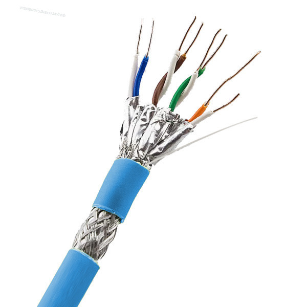 1000FT SFTP CAT6A Cable 23AWG LSZH Cable With Blue Jacket 500MHz 10Gbps Transmission