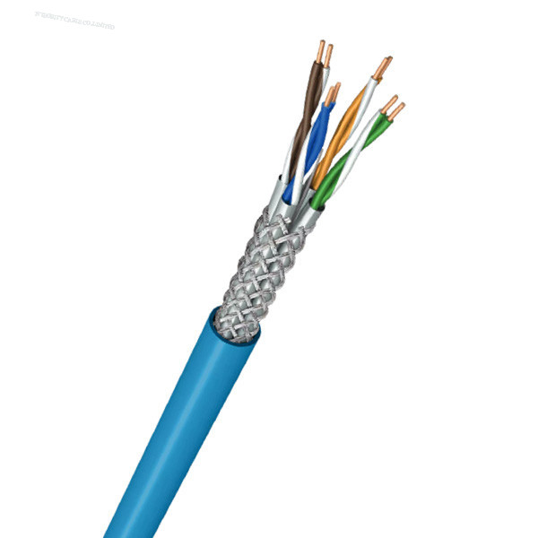 1000FT SFTP CAT6A Cable 23AWG LSZH Cable With Blue Jacket 500MHz 10Gbps Transmission