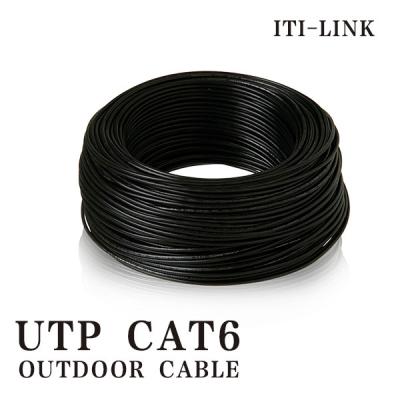 China CAT6 UTP 23AWG Outdoor Network Cable 550MHz 1000FT Solid Copper PE Jacket for sale