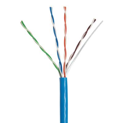 China CMR 24AWG Cat5e UTP Network Cable 1000 Feet PVC Blue 100MHz for Commercial Data Centers for sale