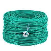 China LSZH UTP Cat5e Network Cable 1000ft 24 AWG 100MHz Green Ethernet Cable for Gigabit Speeds for sale