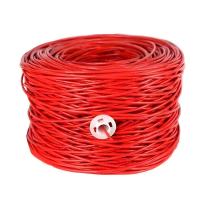 China ITI-LINK Cat5e UTP Ethernet Cable 1000ft 24 AWG 0.5mm 100MHz Red PVC Fluke Tested Network Cable for sale