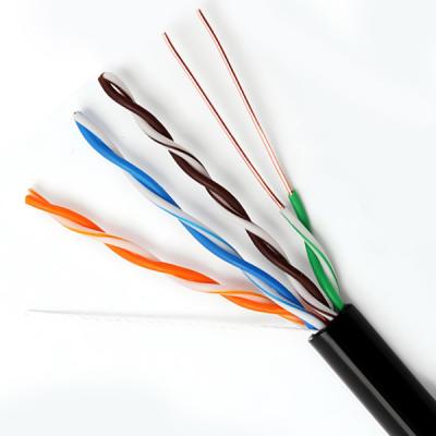 China 100MHz CAT5e UTP Outdoor Network Cable 1000FT 24AWG Solid PE Waterproof Ethernet Cable for sale