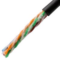 China Cat5e UTP Outdoor PE+PVC Filling Glue 24AWG Solid Network Cable 1000FT - 100MHz Bandwidth, -20°C to 75°C Temperature Range for sale