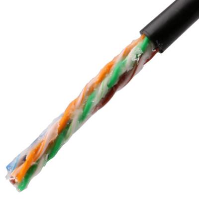 China Cat5e UTP Outdoor PE+PVC Filling Glue 24AWG Solid Network Cable 1000FT - 100MHz Bandwidth, -20°C to 75°C Temperature Range for sale