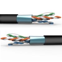 China 24AWG CAT5E FTP Outdoor PE Cable 100% Copper Solid 100MHz 1000ft Pass Fluke Certified for sale