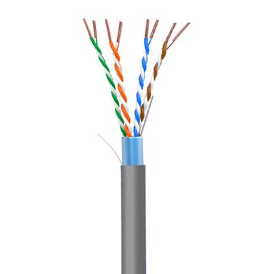China Cat5e FTP LSZH Network Cable 1000ft - 24AWG 0.47mm Copper Grey Jacket with 100MHz Frequency for sale