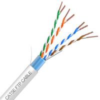 China CAT5E FTP LSZH Cable 24AWG 100% Copper 1000ft White Shielded Network Cable UL Certified for sale