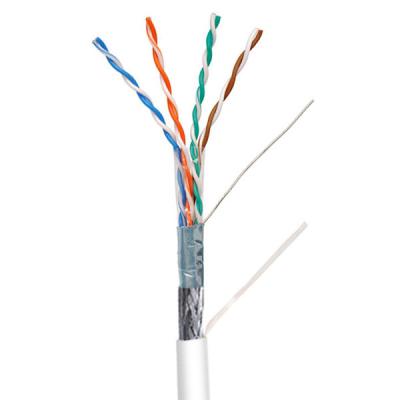 China 500FT Cat5e SFTP Shielded Ethernet Cable 24 AWG Solid Copper 100MHz PVC Jacket for Industrial Networks for sale